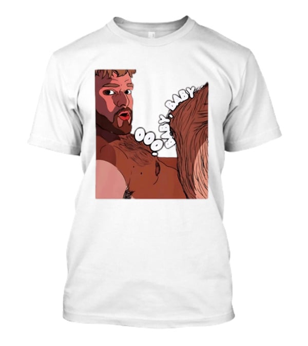 Ooo Baby Bearded Man Illustrated Expression T-Shirt