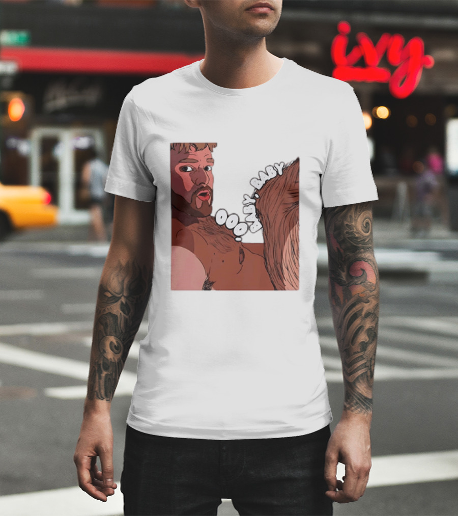 Ooo Baby Bearded Man Illustrated Expression T-Shirt