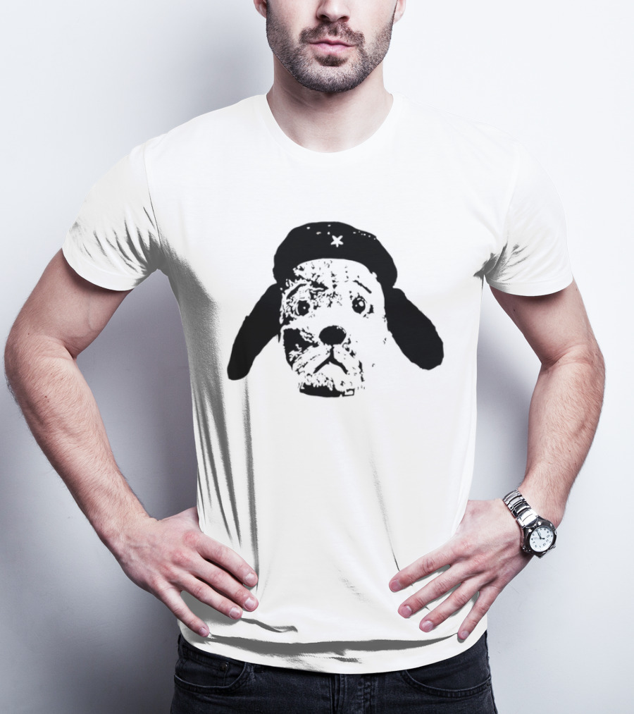 Che Guevara Dog Parody Beret Icon With Star T-Shirt