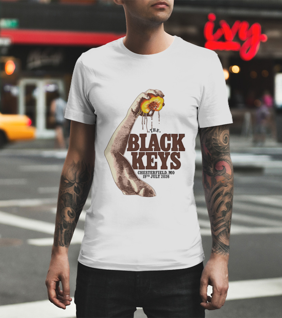 The Black Keys Chesterfield MO 19th July 2026 Peach T-Shirt