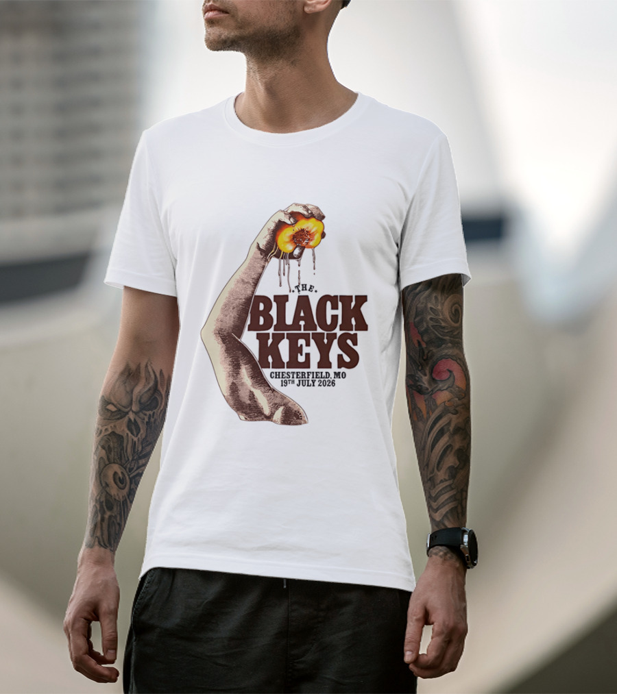 The Black Keys Chesterfield MO 19th July 2026 Peach T-Shirt