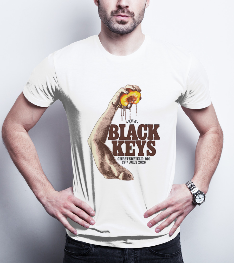 The Black Keys Chesterfield MO 19th July 2026 Peach T-Shirt