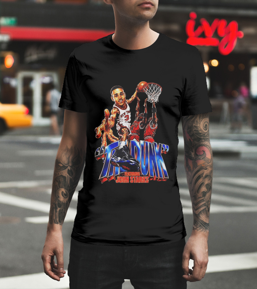 The Dunk Featuring John Starks Chicago Bulls NBA T-Shirt