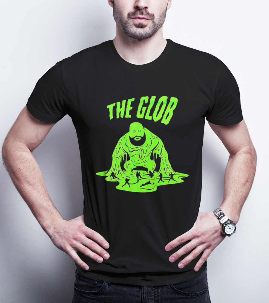 The Glob Justin Mason Melting Green Monster With Running Figures T-Shirt