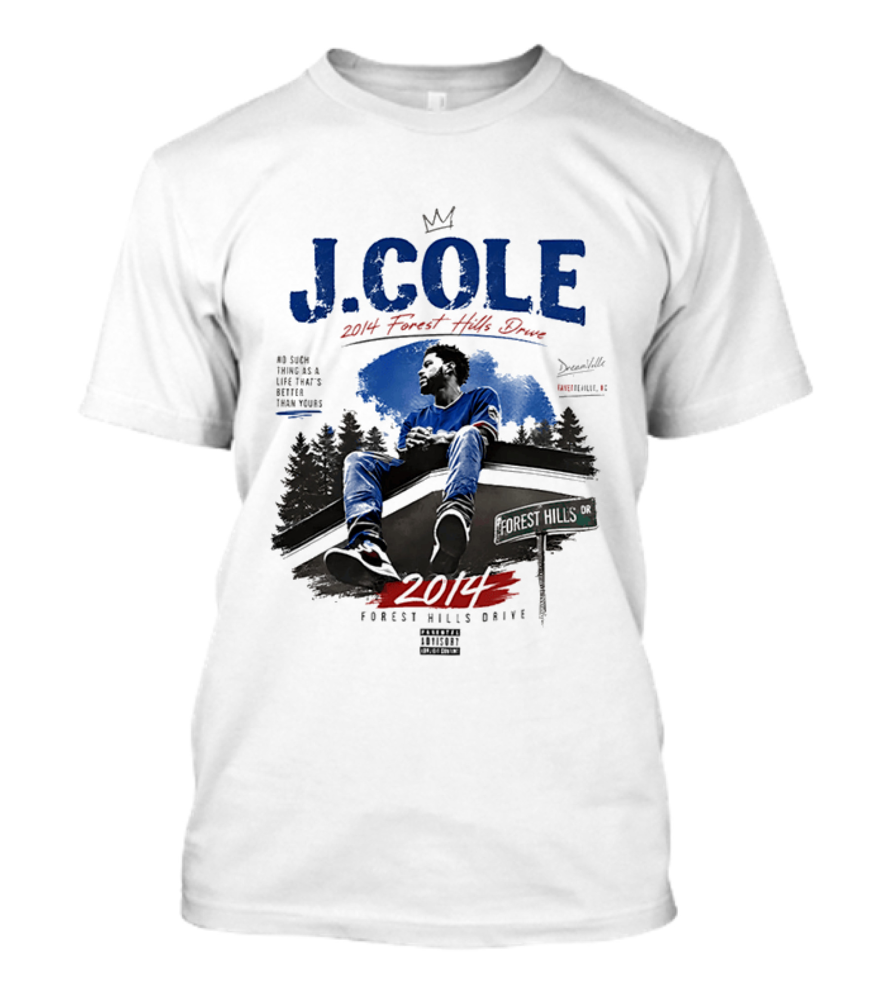J Cole 2014 Forest Hills Drive Dreamville Rap Music Album Cover T-Shirt