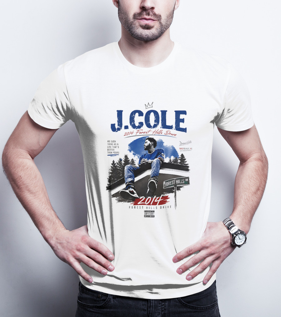 J Cole 2014 Forest Hills Drive Dreamville Rap Music Album Cover T-Shirt
