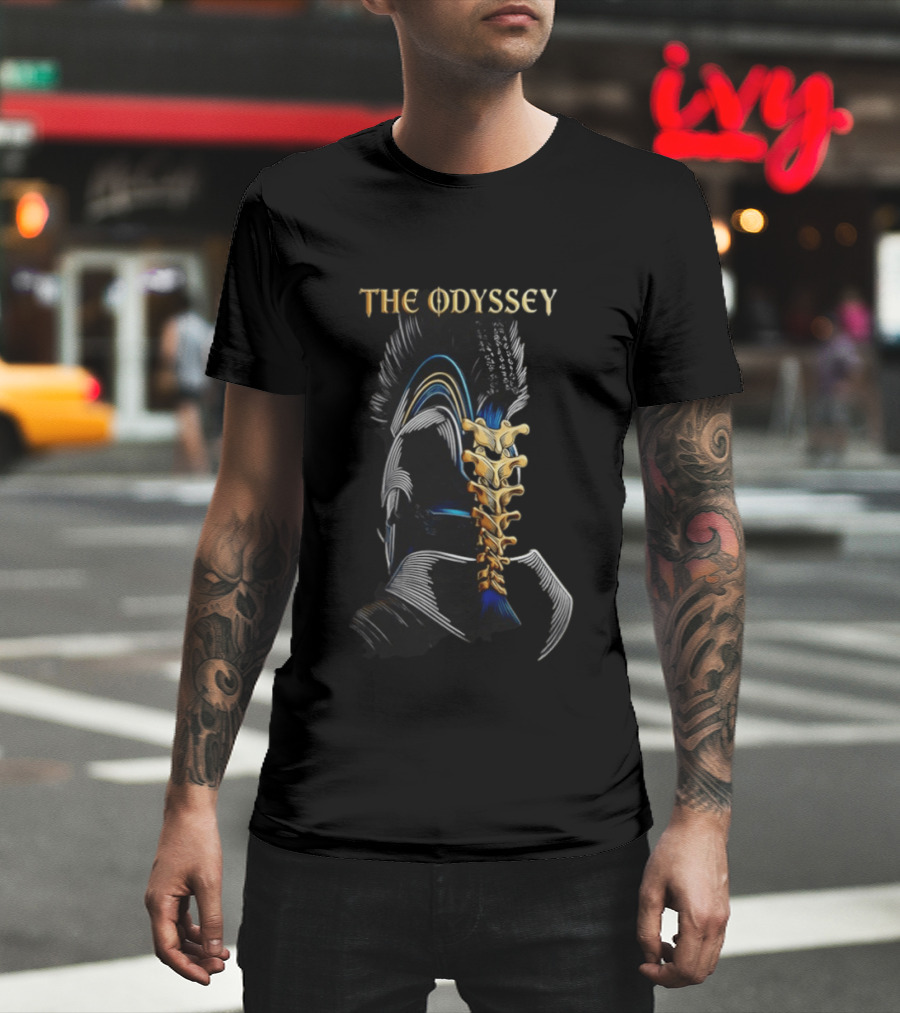 The Odyssey 2026 Agamemnon Warrior Helmet And Spine T-Shirt