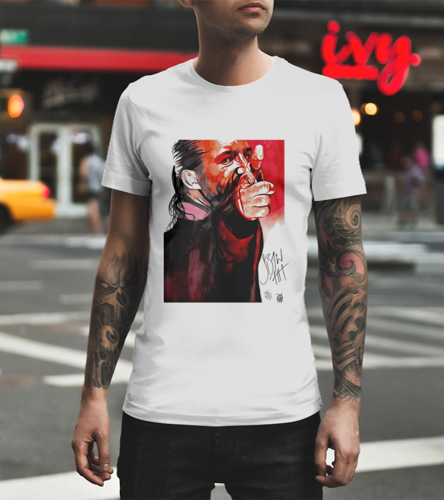 Jay White Rob Schamberger Signature Portrait Red T-Shirt