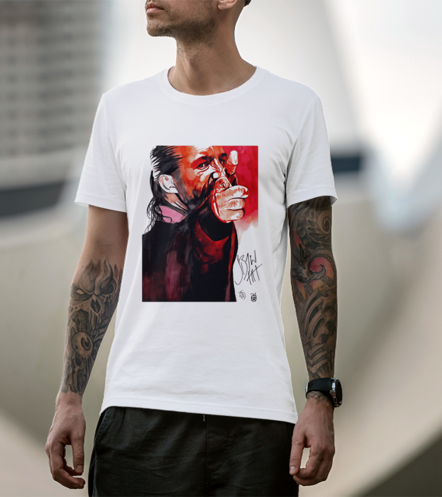 Jay White Rob Schamberger Signature Portrait Red T-Shirt