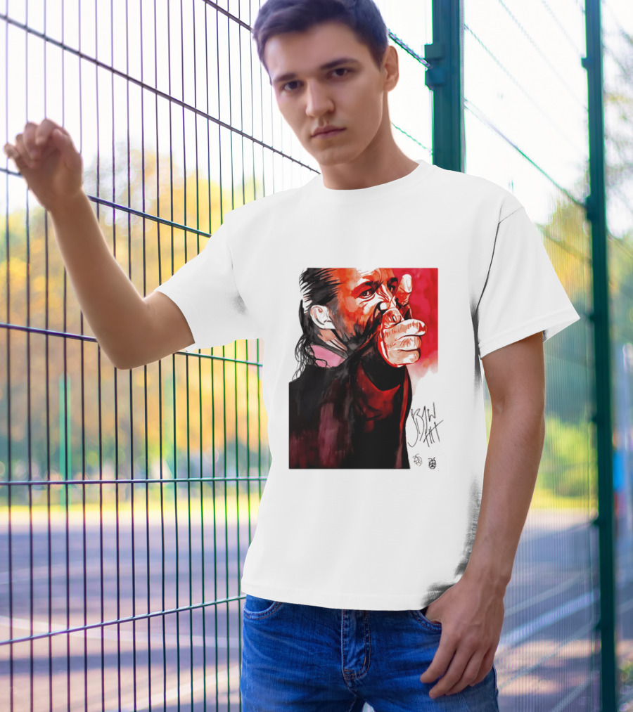 Jay White Rob Schamberger Signature Portrait Red T-Shirt