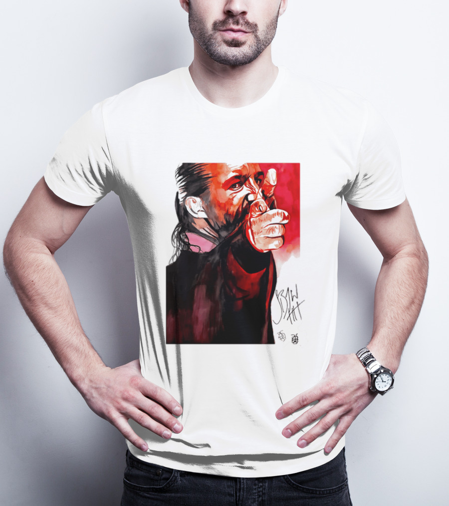 Jay White Rob Schamberger Signature Portrait Red T-Shirt