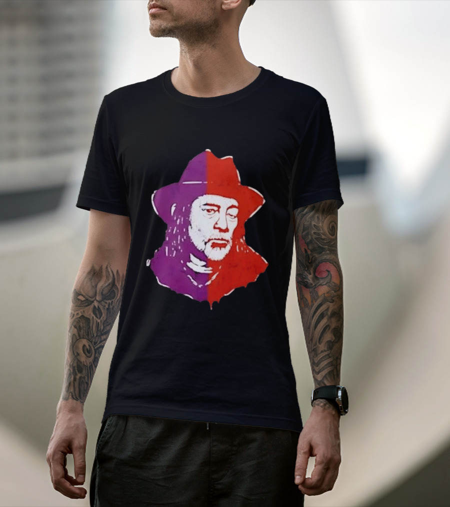 Willie Nelson Face Pop Art Style Cowboy Hat T-Shirt