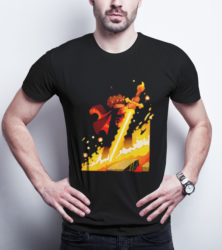 FlameFrags Sword Gaming Fantasy Adventure Warrior T-Shirt