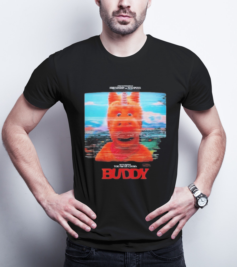 Buddy Unicorn Friendship And Weapons Movie Premiere August 28 2026 T-Shirt