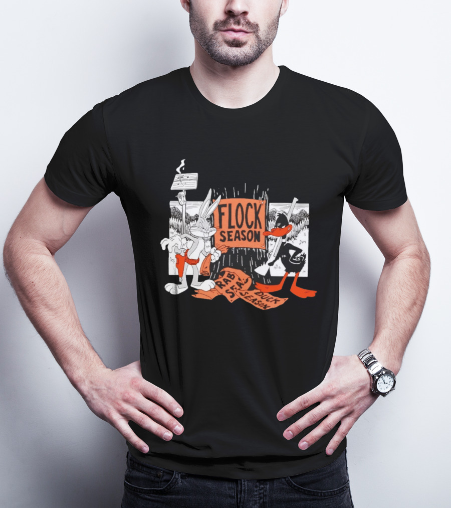 Bugs Bunny Daffy Duck Flock Season Looney Tunes Rabbit Season Duck Season T-Shirt