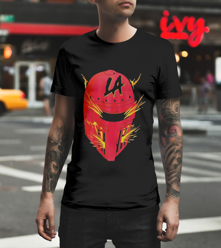 LA Flaming Knight Helmet Los Angeles Sports Blaze T-Shirt