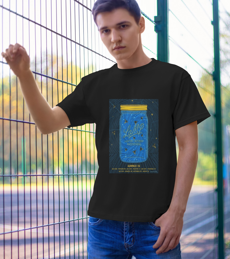 LAMP Summer '26 Tour Lawton Metzger Paczkowski With Fireflies And Dates T-Shirt