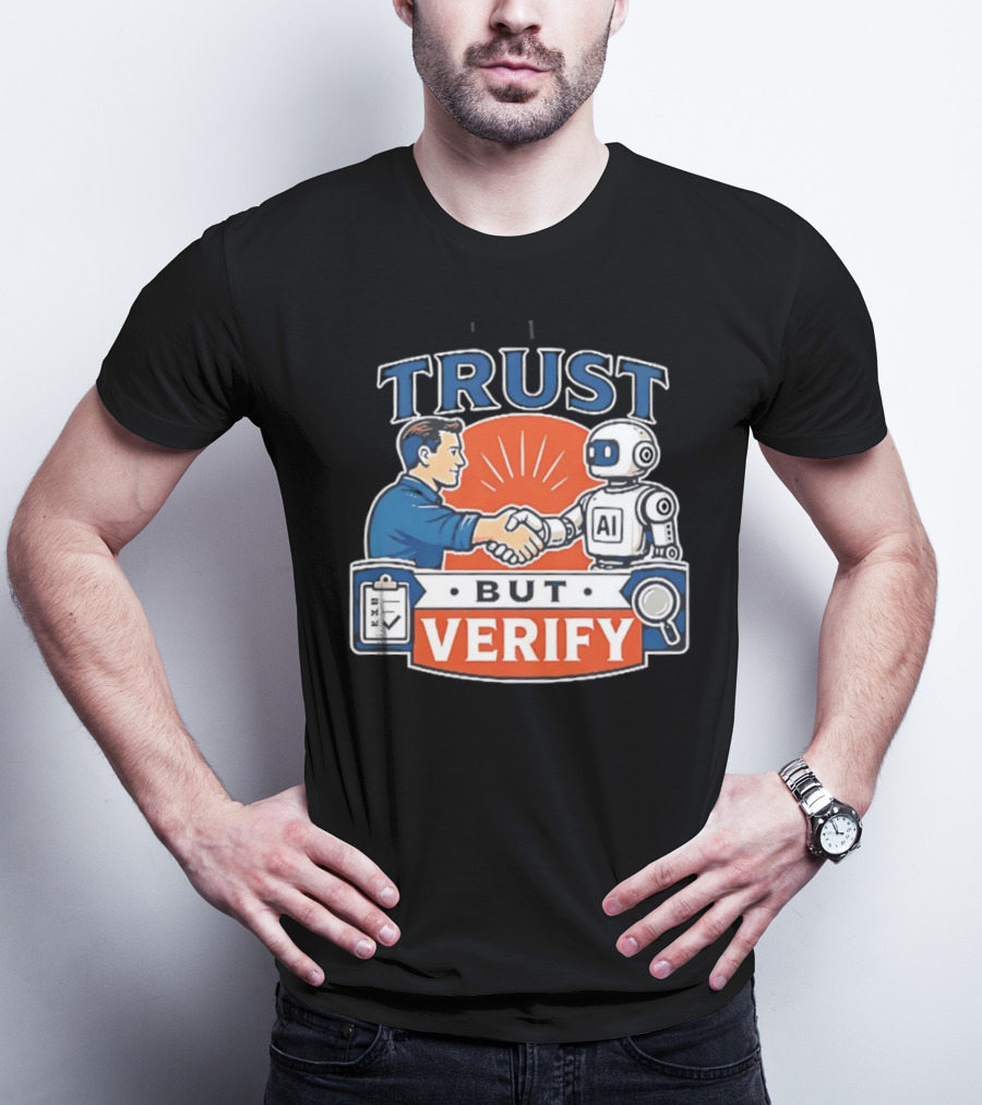 TRUST Human Handshake With AI Robot But Verify T-Shirt