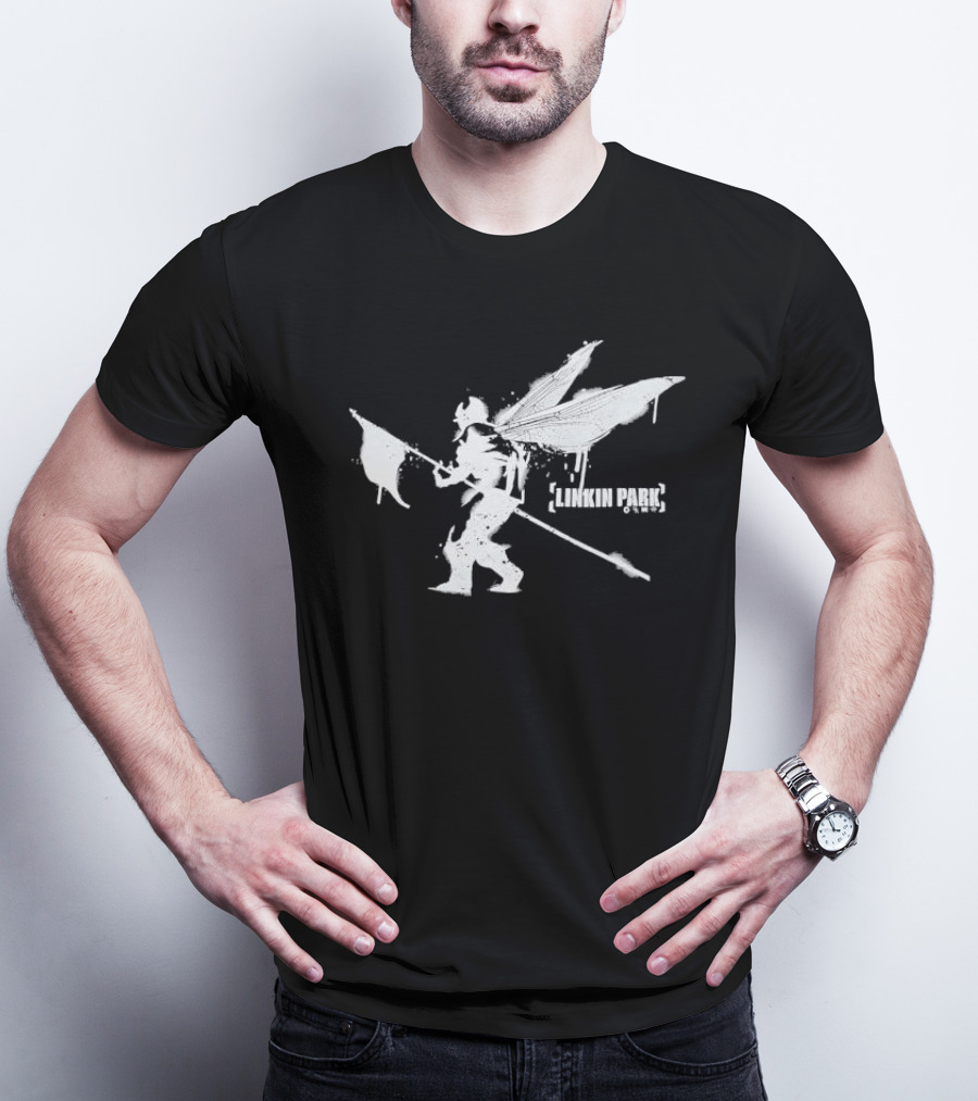Hybrid Soldier Dragonfly Wing Flag Linkin Park T-Shirt