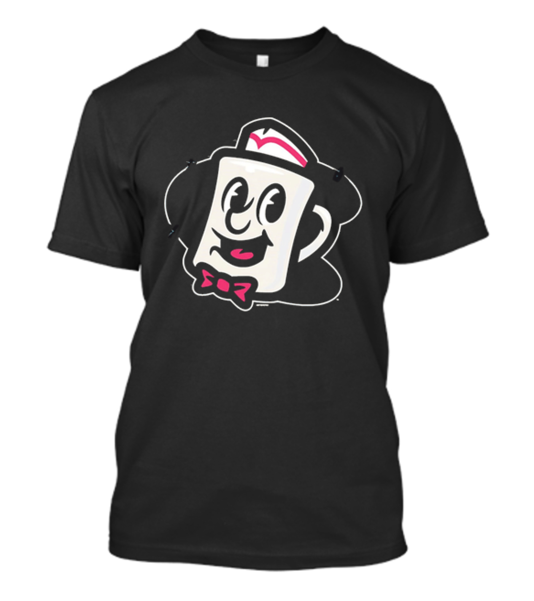 Diner Coffee Cup Cartoon With Smile And Bowtie T-Shirt