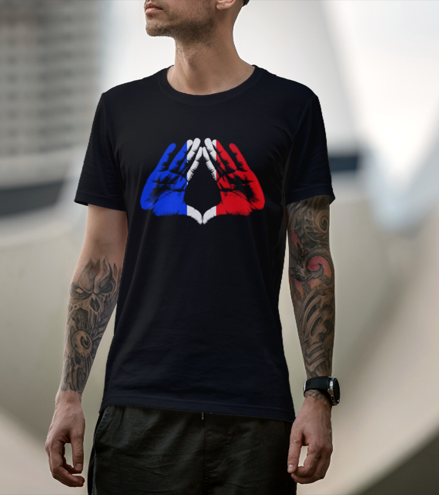 Reasonable Doubt 30th Anniversary Paris Tour French Flag Hands Icon J Z30 T-Shirt