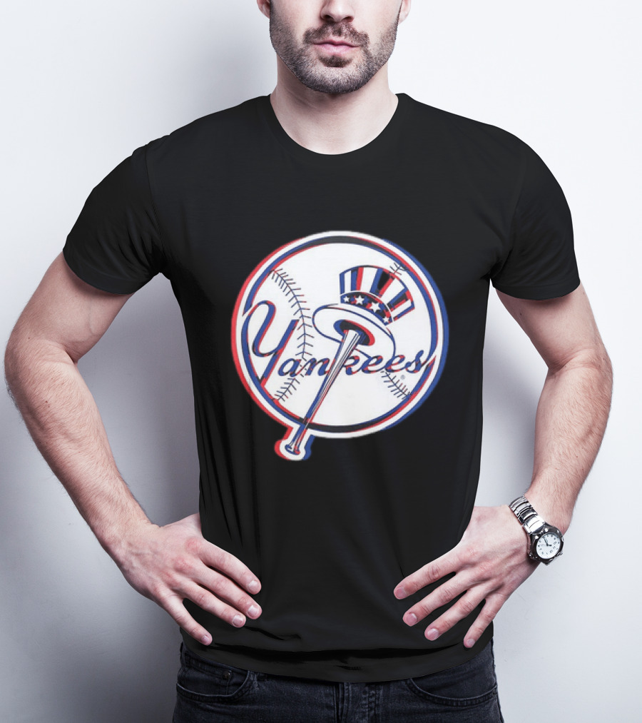 New York Yankees MLB 2026 Glitch Yankees Baseball T-Shirt