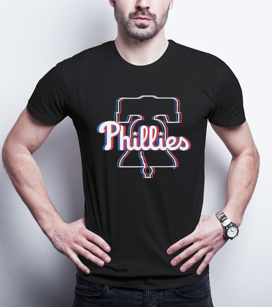 Philadelphia Phillies 2026 MLB Glitch Liberty Bell T-Shirt