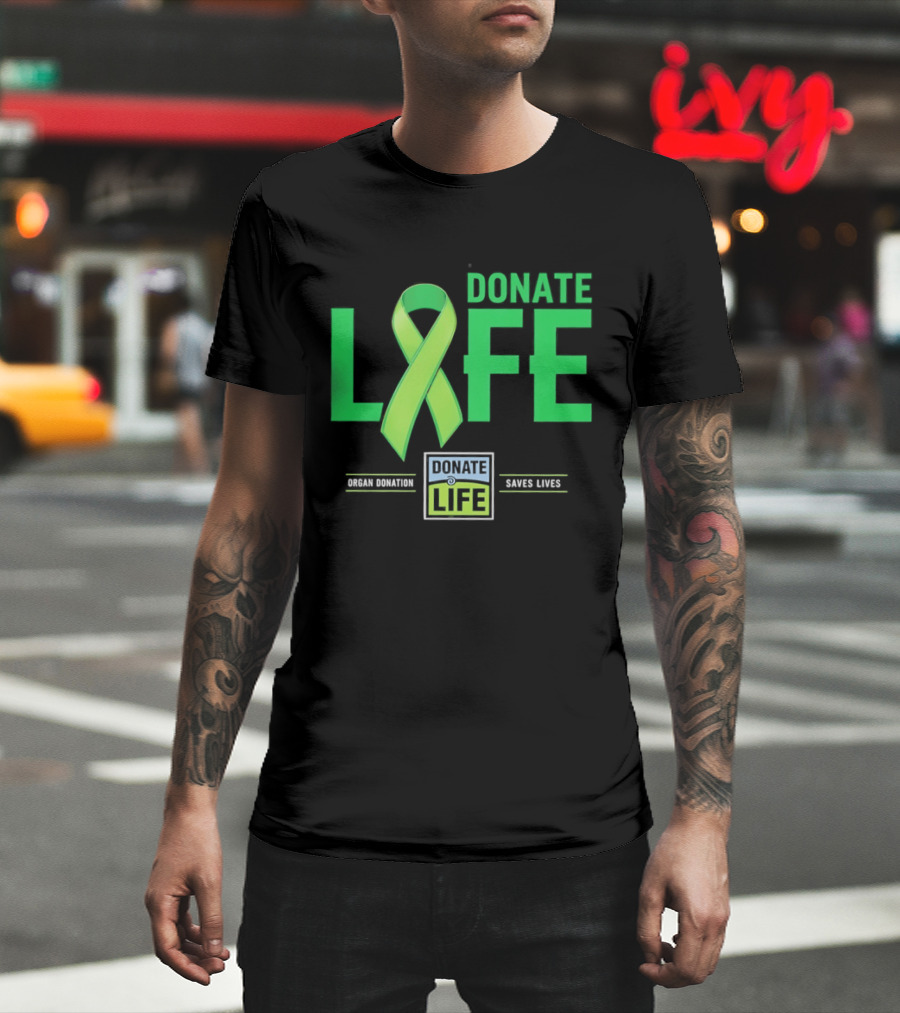 Donate Life Ribbon Organ Donation Saves Lives T-Shirt
