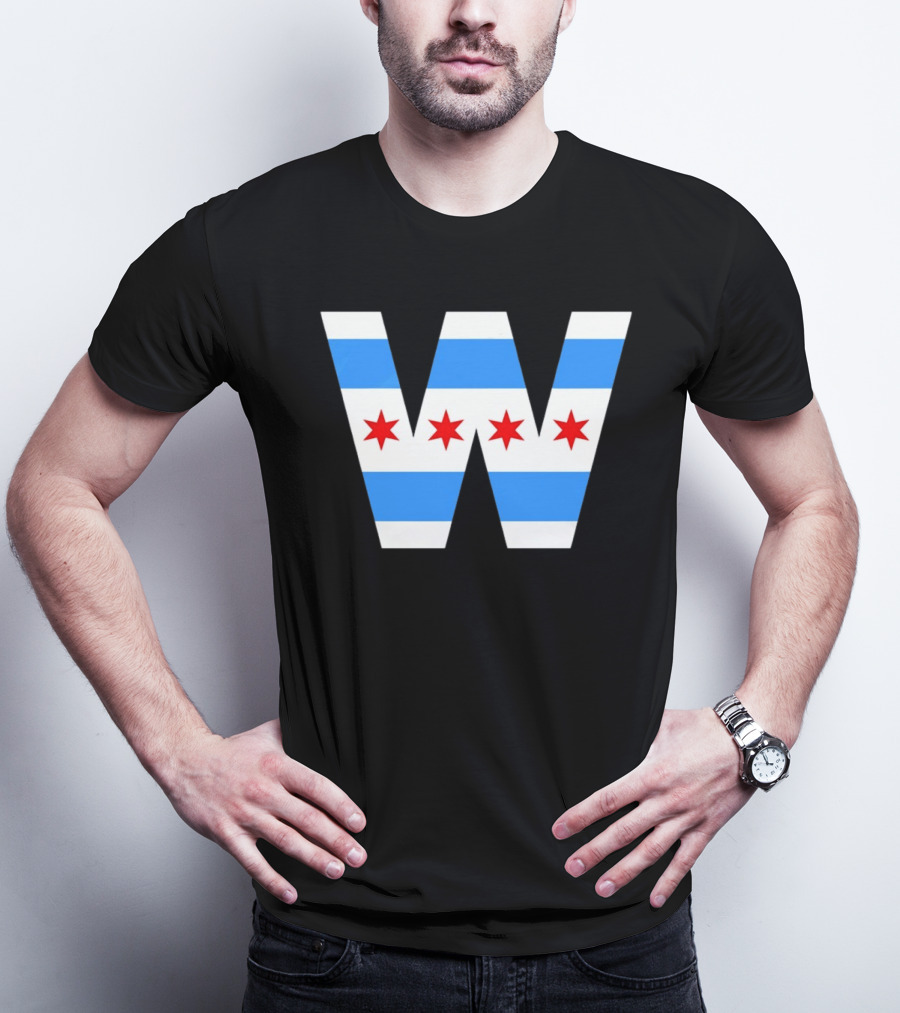 The W Chicago Cubs MLB Baseball 2026 Flag T-Shirt