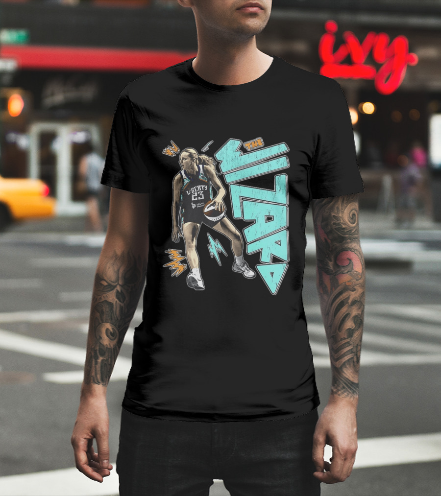 New York Liberty WNBA The Wizard Marine Johannès 23 Basketball T-Shirt