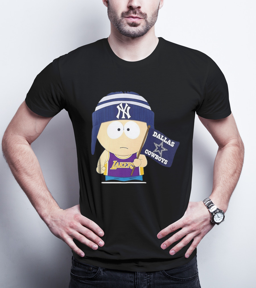 Stan Marsh Lakers Dallas Cowboys Flag Yankees Hat T-Shirt