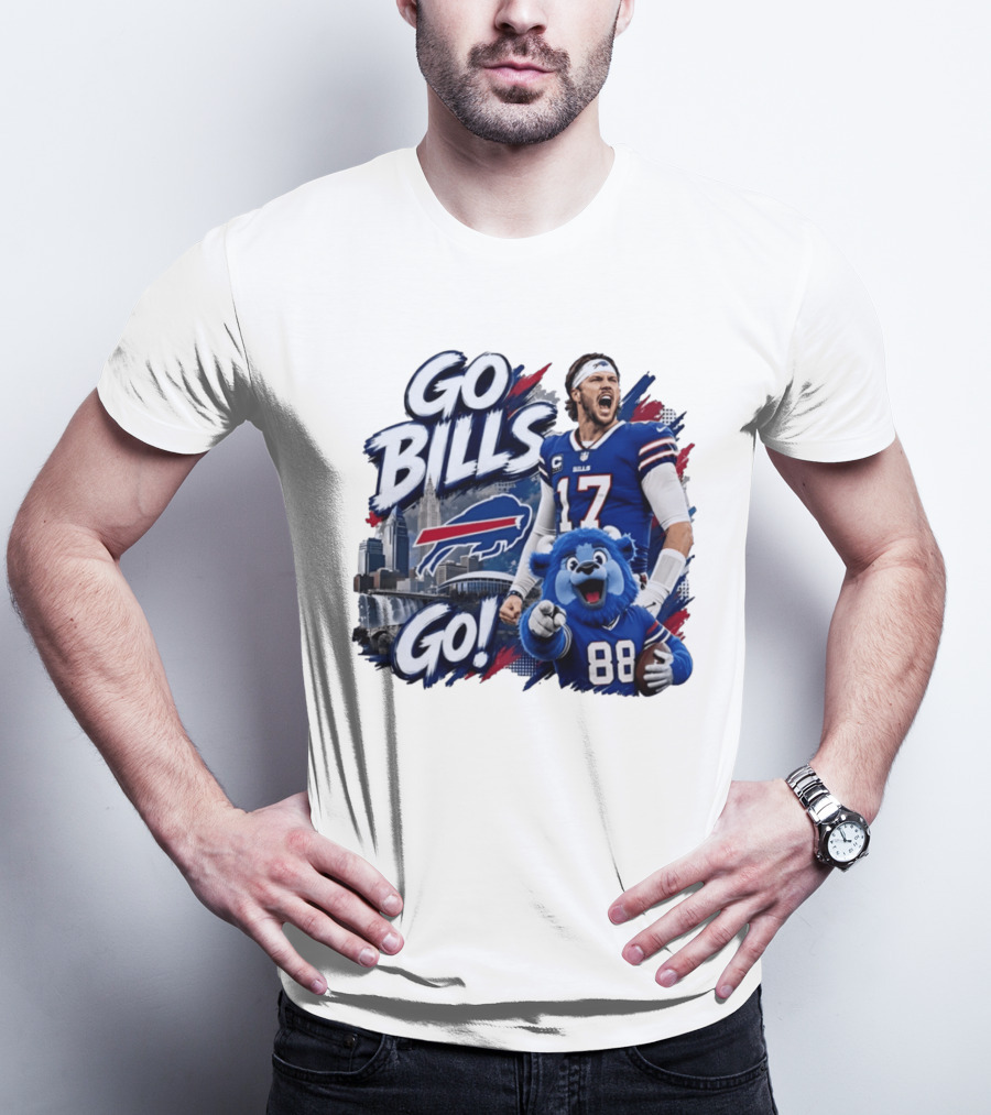 Go Bills Josh Allen Number 17 Buffalo Bills Fan T-Shirt