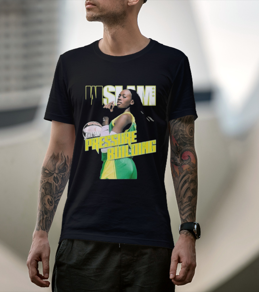 WSLAM Awa Fam Pressure Building Seattle Storm Basketball T-Shirt