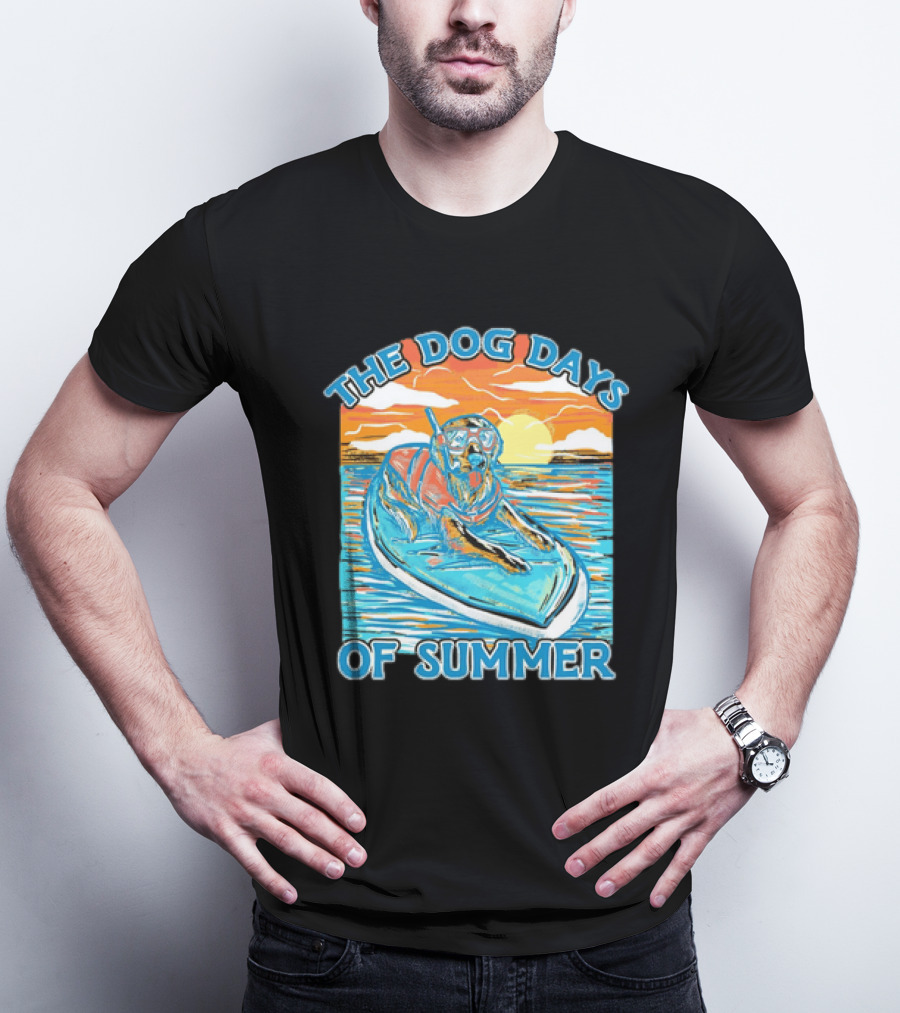 The Dog Days Of Summer Golden Retriever Snorkeling Adventure T-Shirt