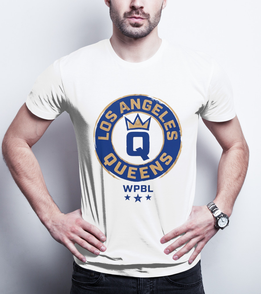 Los Angeles Queens WPBL Women's Professional Basketball League Crest T-Shirt