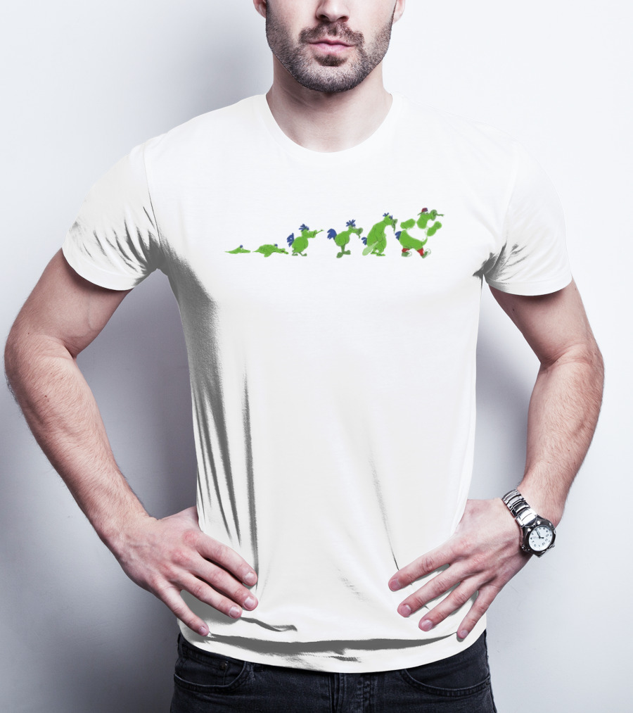 Philadelphia Phillies Phanatic Evolution Chart T-Shirt