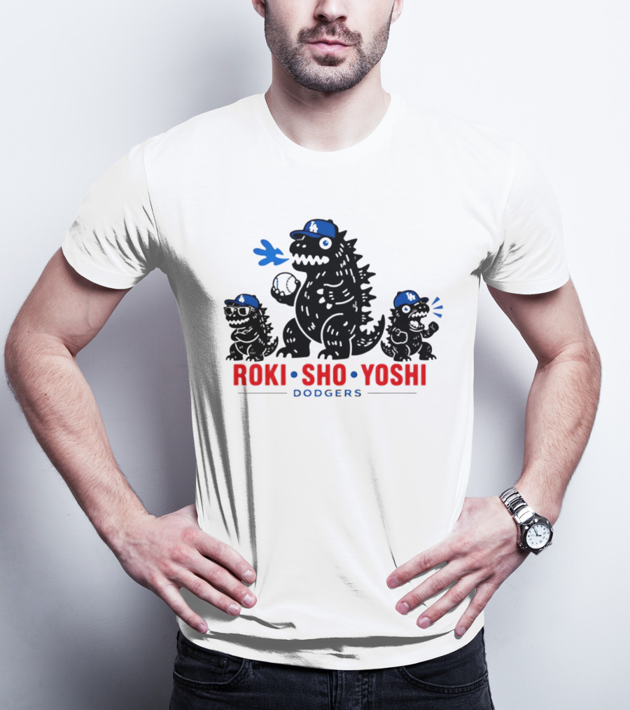 Roki Sho Yoshi Dodgers LA Cap Monsters T-Shirt