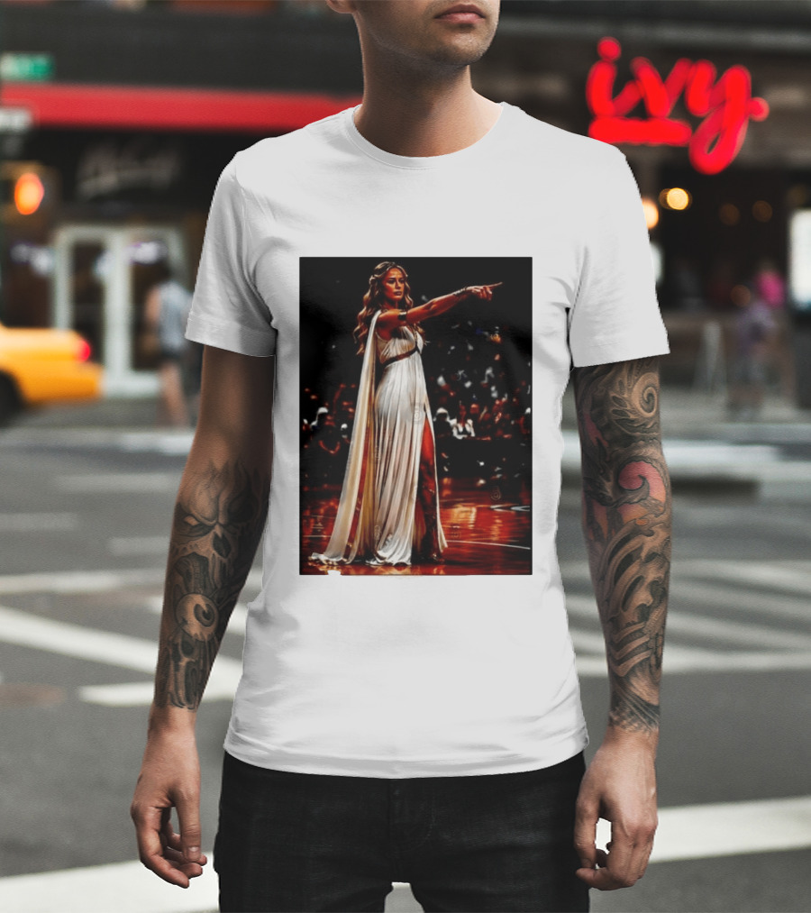 Sophia Cunningham WNBA Goddess Pointing Her Finger Basketball Victory Empowerment T-Shirt
