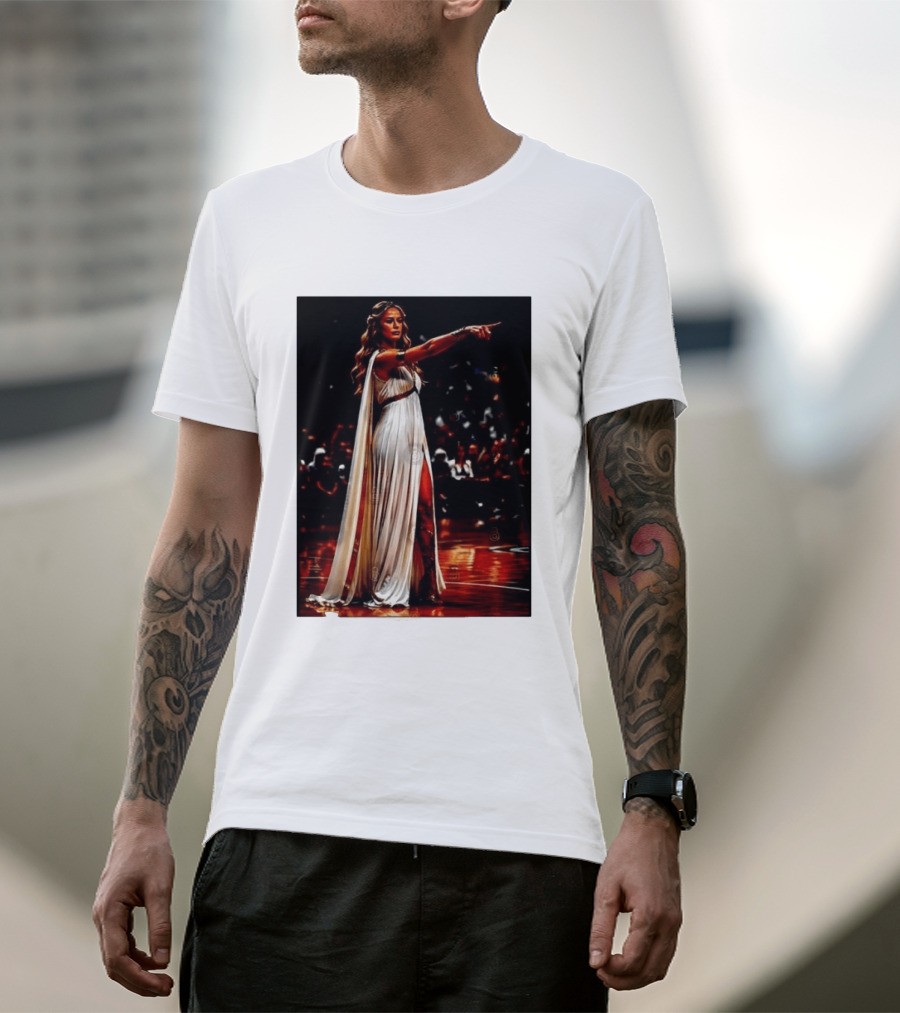 Sophia Cunningham WNBA Goddess Pointing Her Finger Basketball Victory Empowerment T-Shirt