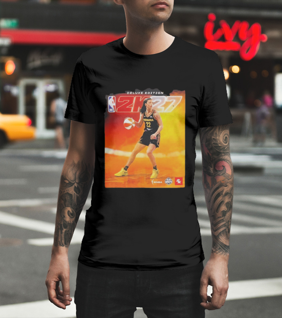 WNBA Caitlin Clark Indiana Fever NBA 2K27 Deluxe Edition Cover Athlete T-Shirt