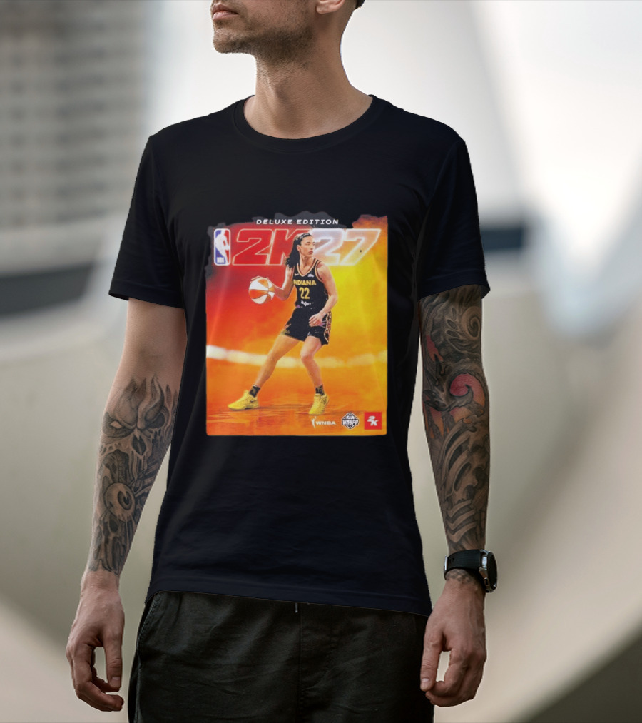 WNBA Caitlin Clark Indiana Fever NBA 2K27 Deluxe Edition Cover Athlete T-Shirt