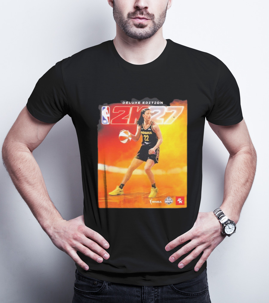 WNBA Caitlin Clark Indiana Fever NBA 2K27 Deluxe Edition Cover Athlete T-Shirt