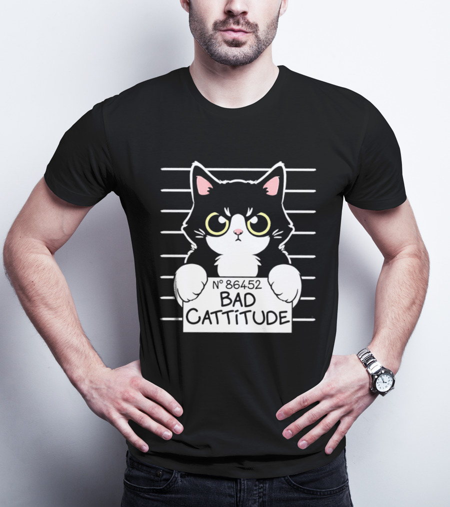 Bad Cattitude Cat Shot N° 35452 T-Shirt