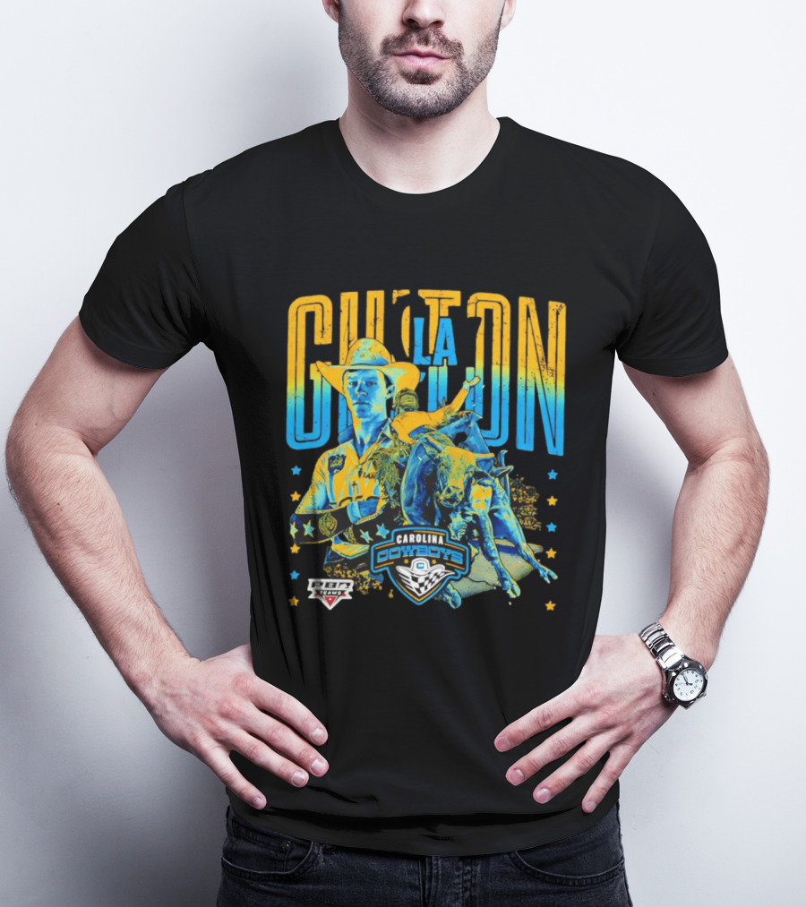 Carolina Cowboys Clay Guiton PBR Ranch Riding Champion T-Shirt