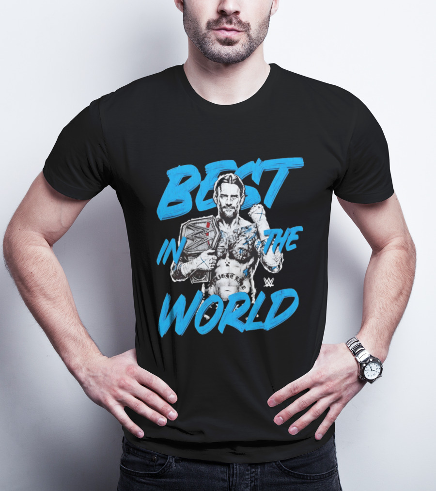 CM Punk Best In The World WWE Champion Sketch T-Shirt