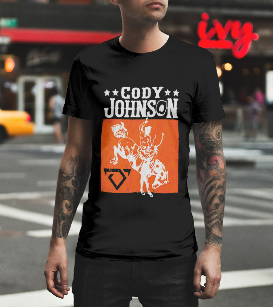 Cody Johnson Cowboy Rodeo Bucking Horse Vintage Western T-Shirt