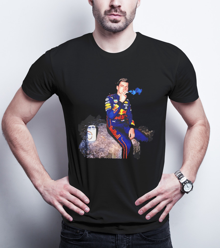 Max Verstappen Red Bull Racing Formula 1 Driver Smoking Racing Suit T-Shirt