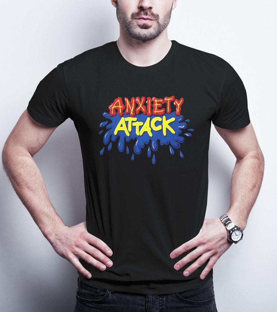 Anxiety Attack Mental Health Awareness Cartoon T-Shirt
