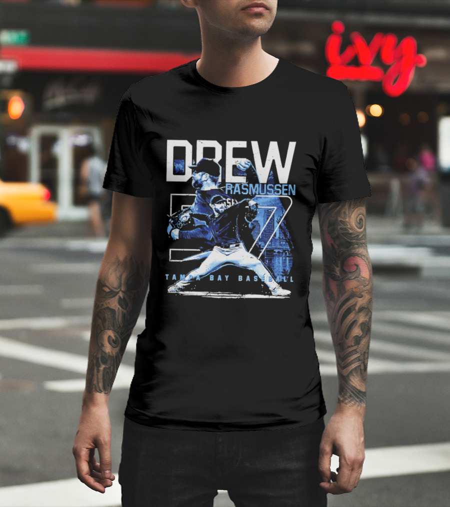 Drew Rasmussen 57 Tampa Bay Baseball T-Shirt