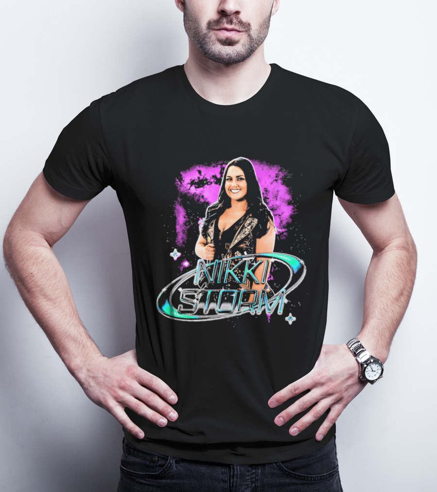 Nikki Storm Wrestling Pink And Teal Comic T-Shirt